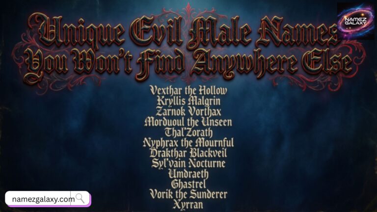 The Ultimate List of Evil Male Names for Dark Fantasy Characters