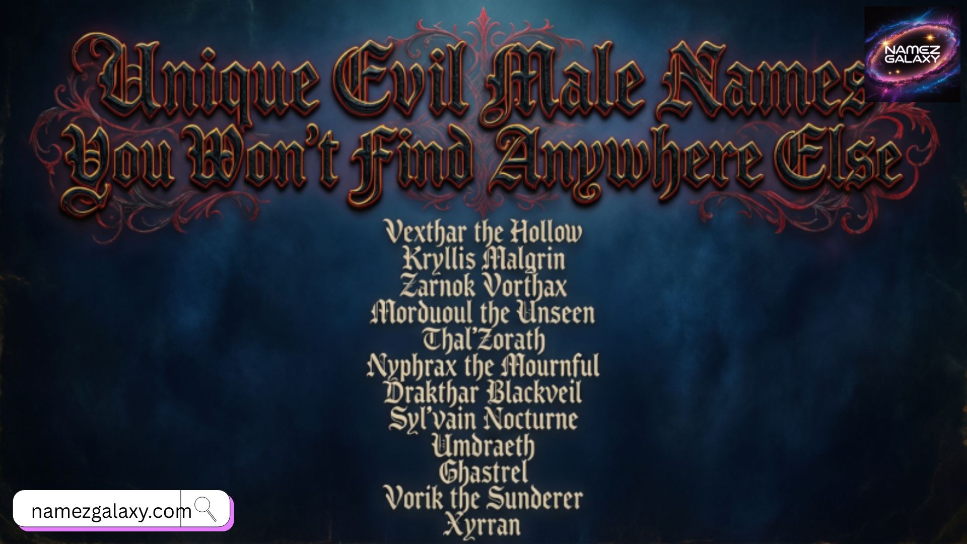 The Ultimate List of Evil Male Names for Dark Fantasy Characters